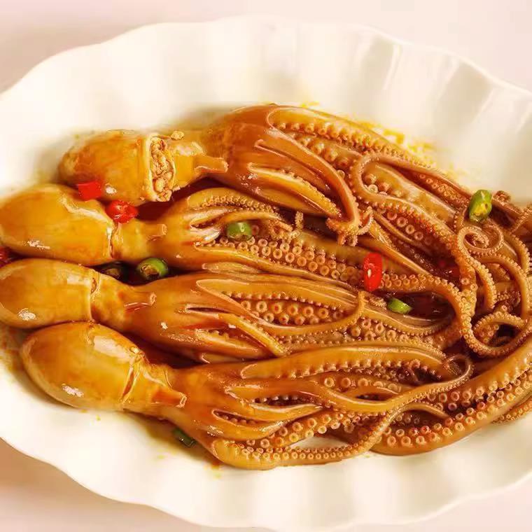 麻辣爆头八爪鱼麻辣鱿鱼爆头八爪鱼零食即食海鲜熟食墨鱼仔下饭菜