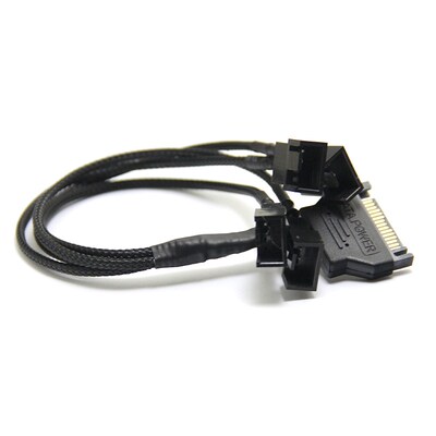 sata供电线转风扇小4pin供电线sata转风扇4针转接线兼容3pin供电