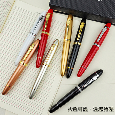 金属签字笔学生用超大支笔杆商务精选办公用品中性笔黑色水笔包邮