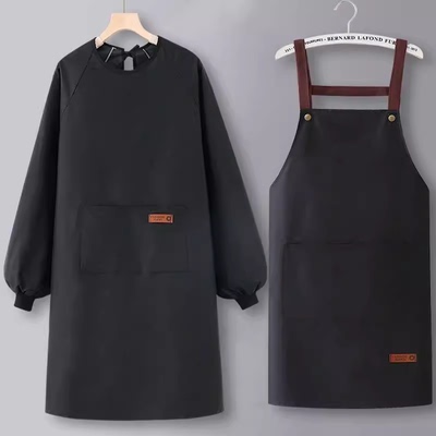 美术生专用画画围裙防水耐脏成人油画反穿罩衣袖套学生画室工作服