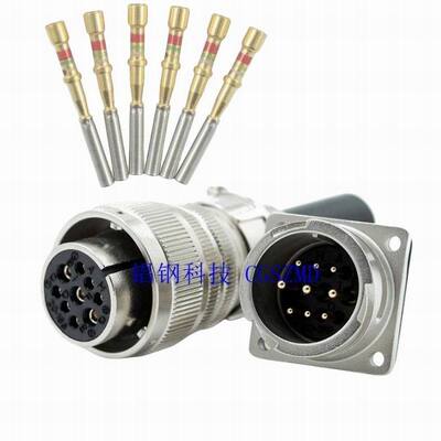 军规圆形连接器, VG95234 反卡扣式  3106A 20-18PS  冷压接线式