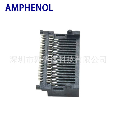 AMPHENOL安费诺FS1-R38-2000 QSFP 28P 100G 90度母座连接器