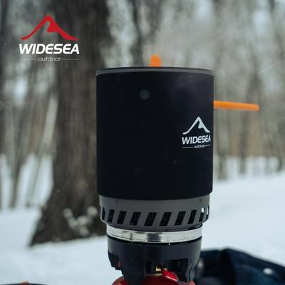 WIDESEA户外聚能锅炉 1800ML大容量露营聚能锅 1300W配套野营气炉