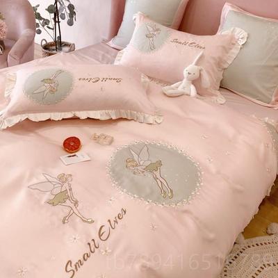 高档有翅膀的小精灵 爱夏季四件套80天丝裸睡冰丝被支公主风可套