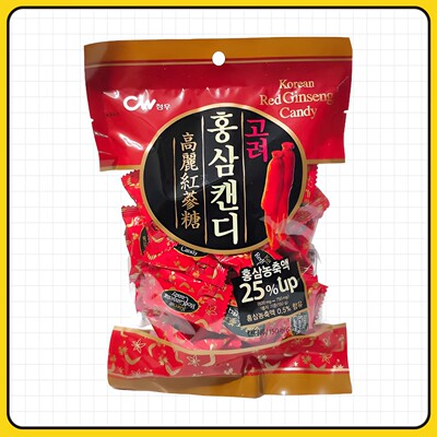 情友高丽红参糖300g韩国进口硬糖cw青右糖果零食传统春节喜糖老人