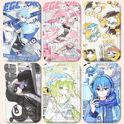 可爱蛋仔派对滑盖校园学生卡套饭卡公交卡厂牌工作身份证件保护套水卡带挂绳钥匙扣保护套厂牌套校牌定制