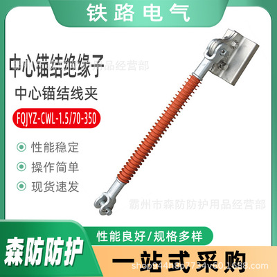 铁路施工金具中心锚结绝缘子与中心锚结线夹FQJYZ-CWL-1.5/70-500