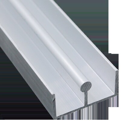 8-10mdm厘玻璃移门轨道滑槽展柜橱柜推拉门山字型滑道趟门滑轮导