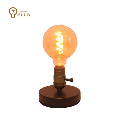 床头卧室小台灯实木爱r迪生美式乡村创意个性复古生日礼物装饰灯