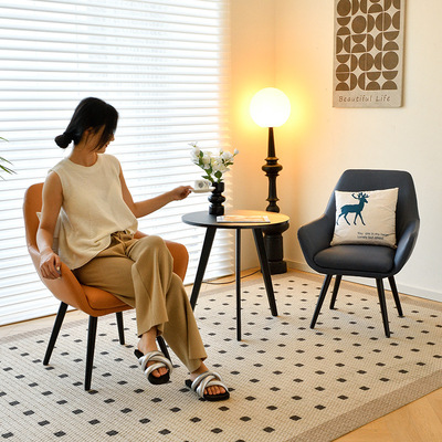 单人沙发椅懒人沙发洽谈桌椅北欧休闲电脑沙发椅简约客厅卧室阳台