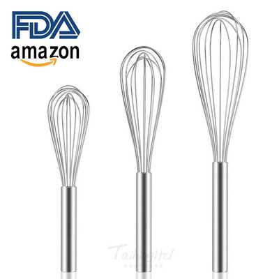 加厚304不锈钢打蛋器手动搅拌器烘焙工具 Stainless Steel Whisks