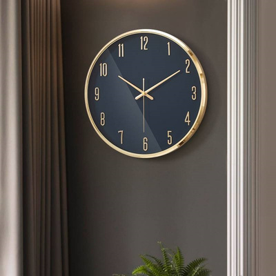 现代简约挂钟家用时尚表挂墙客厅大气创意时钟轻奢个性静音21022