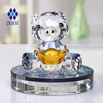 高档内饰车品摆件装仿水晶小猪汽车载摆件车内饰车上装饰品可爱车