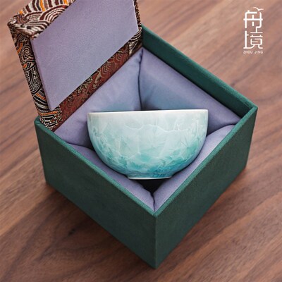 结晶釉主人杯窑变茶杯高r温不烫手功夫茶具品茗杯客杯礼盒装收藏