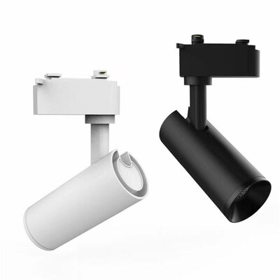 轨道射灯3500K5000K两三线轨道射灯全白色4000K防眩光COB导轨明装