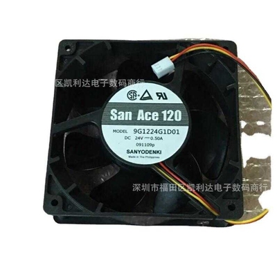 SANYO/三洋9G1224G1D01散热风机12038 DC24V 12cm/厘米滚珠风扇