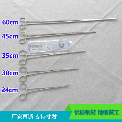 不锈钢止血钳加长钳子24拔火罐t宠物大号30cm弯头35cm直头45cm60c