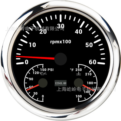 110MM指针转速表发动机测速表0-3/4/6/7/8KRPM 组合油压表水温表