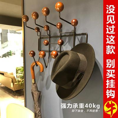 北欧Eames hang it all伊姆斯糖果挂钩衣架衣帽架实木衣帽钩