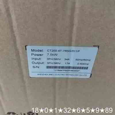JWELL变频器CT200-4T-7R5G/011P，7