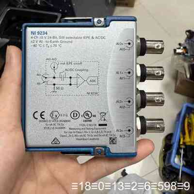 NI 9234数据采集模块，4通道±5V 24位，支持I