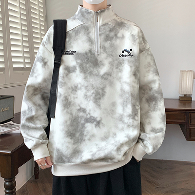 2025新款青少年男生半拉链卫衣男