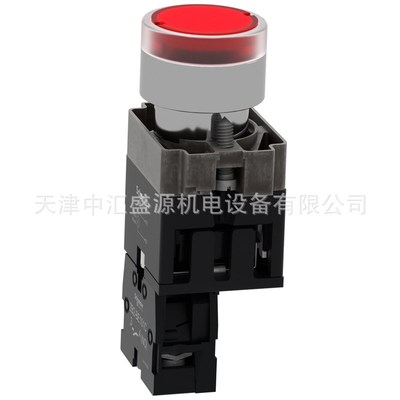 XB2BW34B1C红色AC/DC24V带灯按钮ZB2BWB41C+ZB2BW34C按钮开关