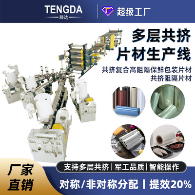 PEPS多层共挤阻隔片材生产线PP塑料片材机双螺杆造粒机挤出机