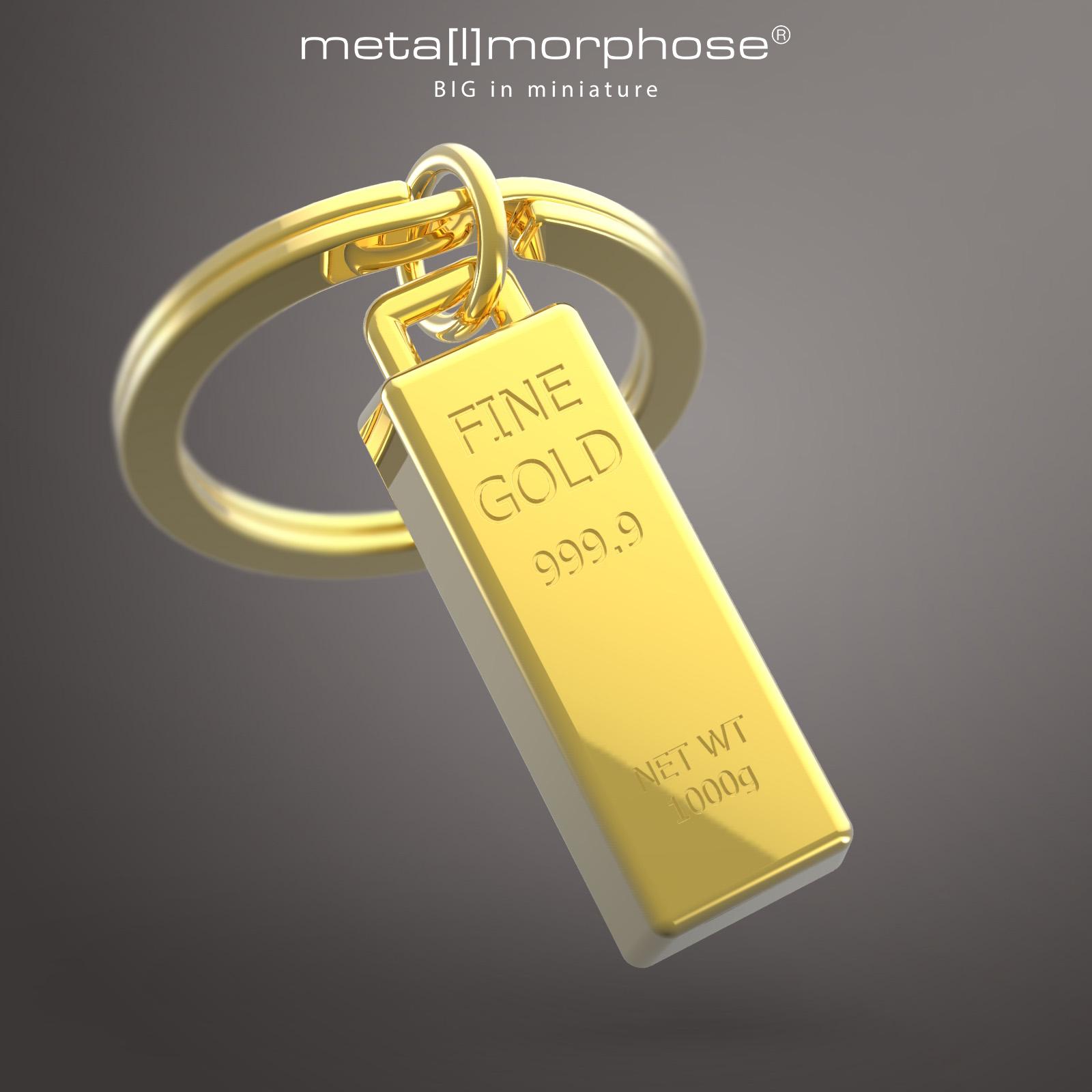 比利时仿真金条合金钥匙扣包挂 新年吉祥寓意礼品 metalmorphose