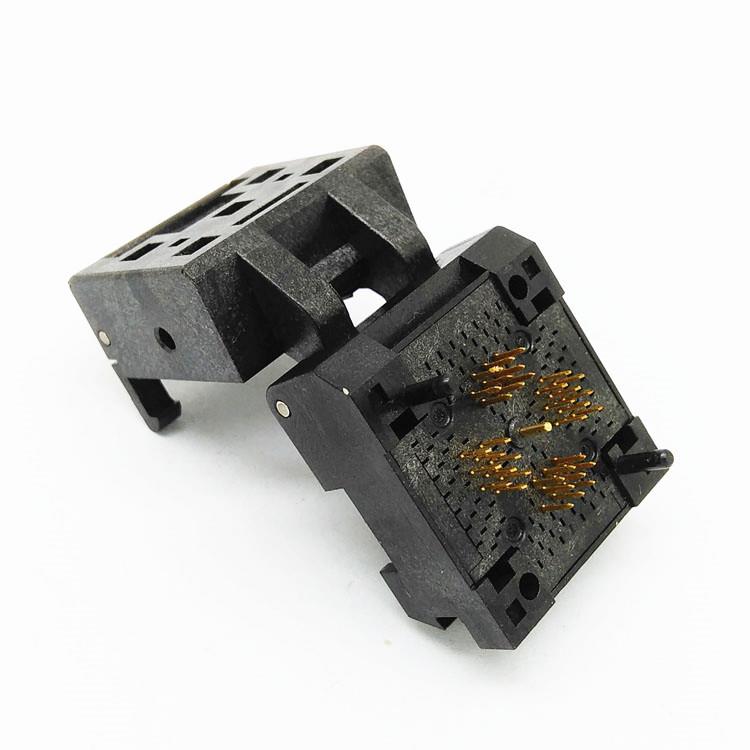 HMILU厂家QFN-36B-0.5-01翻盖弹片老化座6*6编程座 QFN36IC测试座