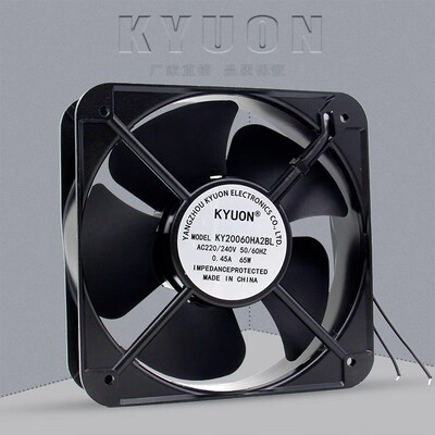 全新KYUON KY20060HA2BL 220V 65W 20cm 20060电柜散热风扇轴流