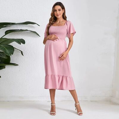 NEW Summer Maternity Dresses Breathable And Refreshing Fabri