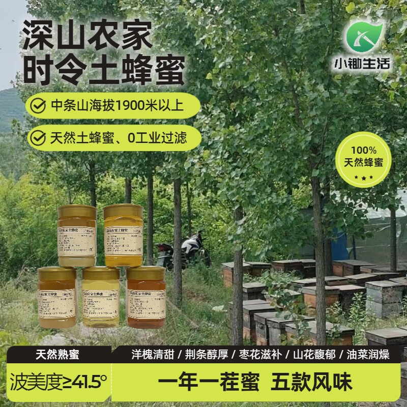 【土蜂蜜】中条山深山农家土蜂蜜 0添加0工业 纯蜂蜜 小锄生活