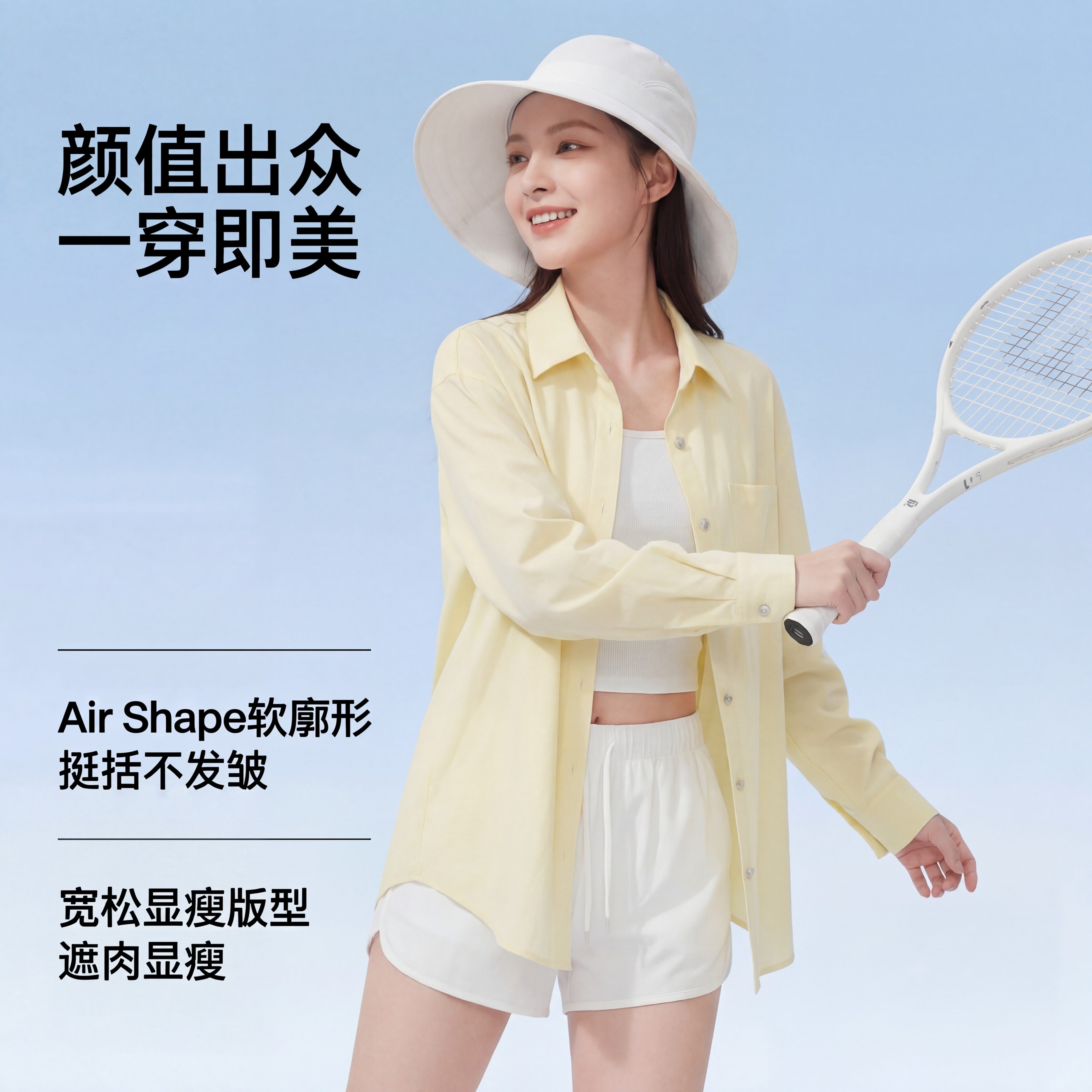 SINWIISS防晒衬衫女宽松防紫外线春夏薄款抗皱衬衣防晒衣