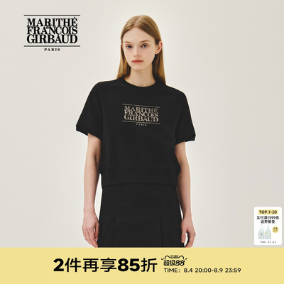MARITHE女士LOGO印花短袖卫衣