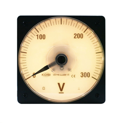KDSI/康的斯 指针式圆形直流电压表LS-110 DC300V黄光 电压12V