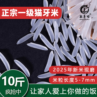 10斤优质新米猫牙米正宗长粒香籼米农家大米2.5kg5斤煲仔饭炒饭用