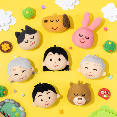 irasutoya插画小人大头系列毛绒挂件玩具趣味书包包挂饰钥匙玩偶