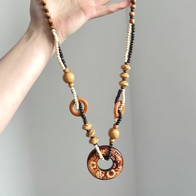 Vintage古着 Bohemian ancient pattern项链