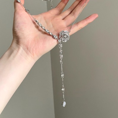 Vintage古着 Zircon camellia项链