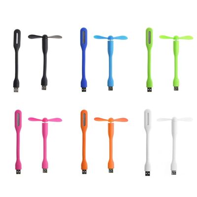 Mini Flexible Portable Bendable USB Fan with LED Lamps Flexi