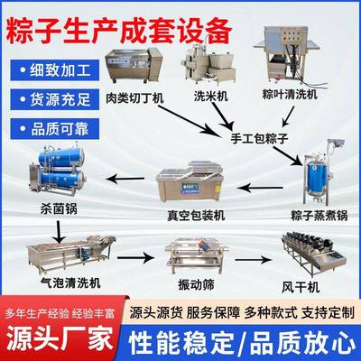 米粽肉粽粽子加工机器洗米粽子蒸煮包装粽子生产成套设备