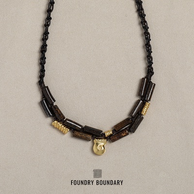 FOUNDRYBOUNDARY古铜辉石项链