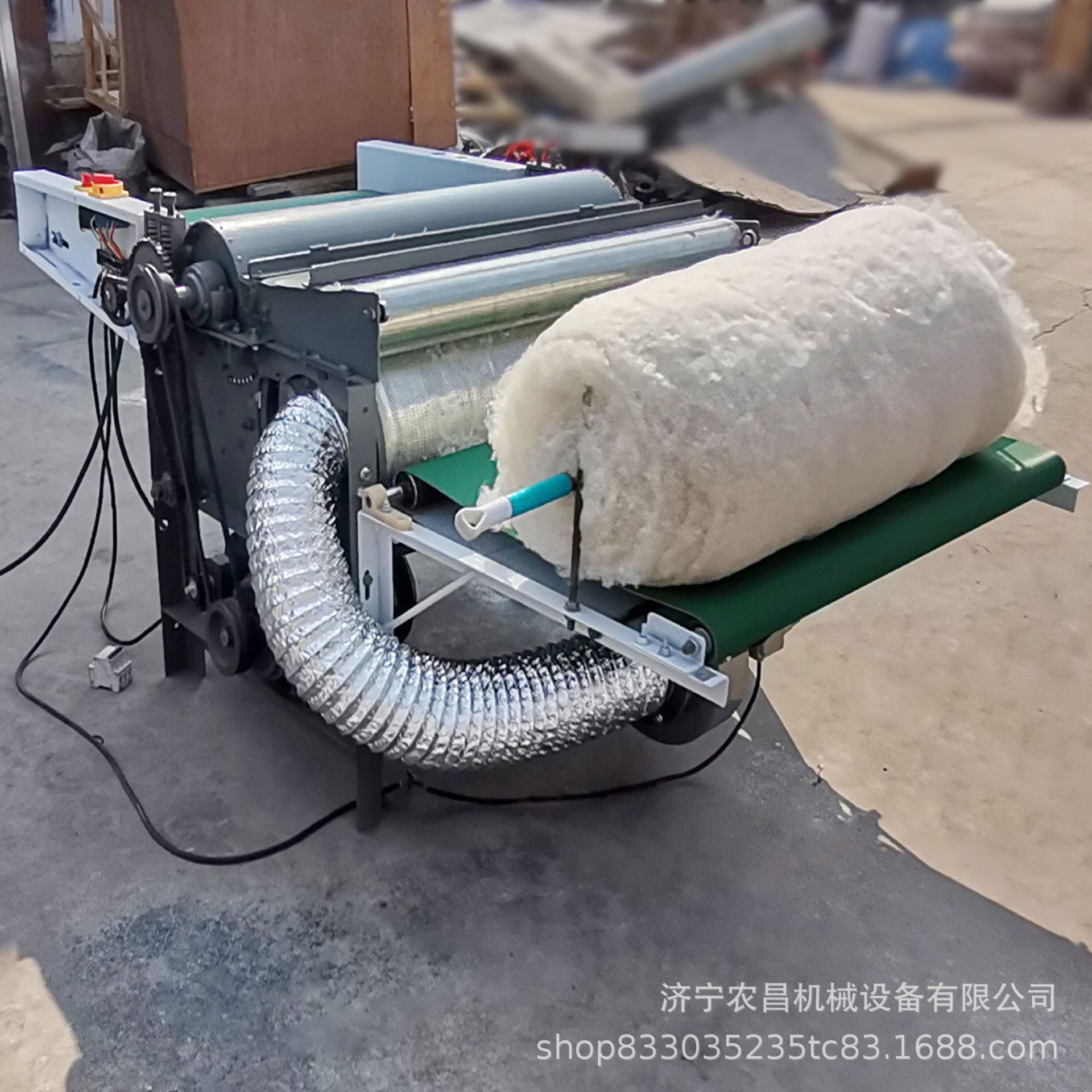 棉被制作设备梳理机厂家 双棍拉丝机 一次成型全自动弹花机