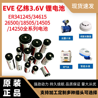 EVE亿纬ER341245/34615/26500/18505/14505/14250全系列电池3.6V