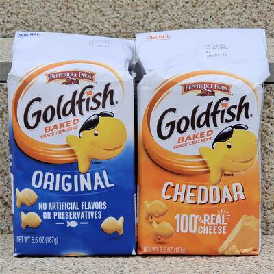 非凡农庄金鱼形饼干切达奶酪味儿童零食GOLD FISH BAKED CRACKERS