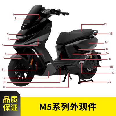 适用九号M5100/M5125系列外观件M5外壳车壳烤漆壳PP件原厂出品