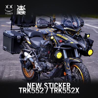 XX贴纸适用於倍力尼金鹏TRK552TRK552X版花贴花改装鸟嘴油箱贴纸