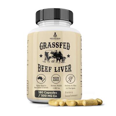 亚马逊热销 牛肝胶囊Grass Fed Beef Liver Capsules身体补充剂