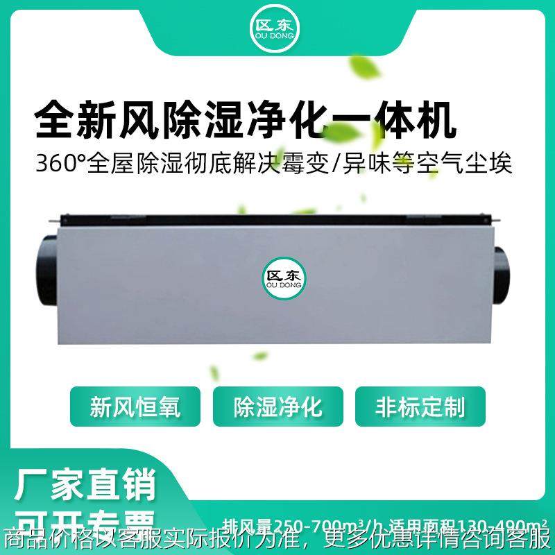 新风净化除湿一体机家用别墅地下室双向流隐藏安装吊顶新风除湿机